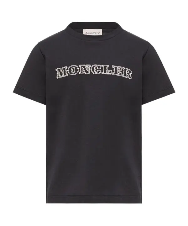 Moncler Logo Cotton T-shirt - Dark Blue