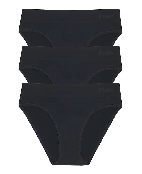 Dkny Seamless Litewear Hi-cut Panty 3pk - Black