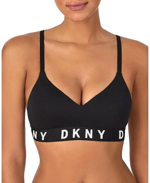 Dkny Cozy Boyfriend Wirefree Push-up Bra - Black