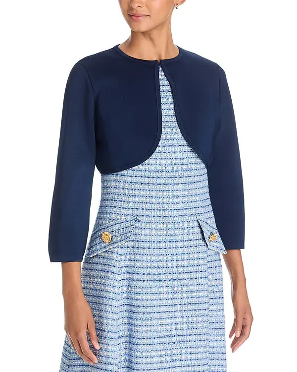 Carolina Herrera Cropped Bolero Sweater - Midnight