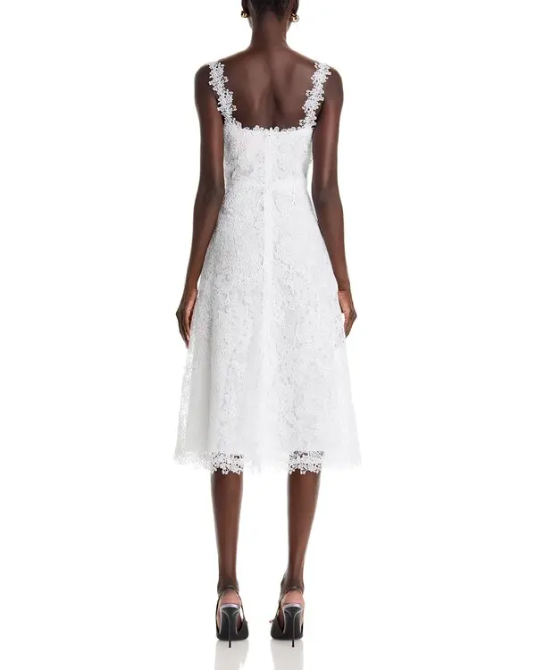 Carolina Herrera Guipure Lace Fit And Flare Midi Dress