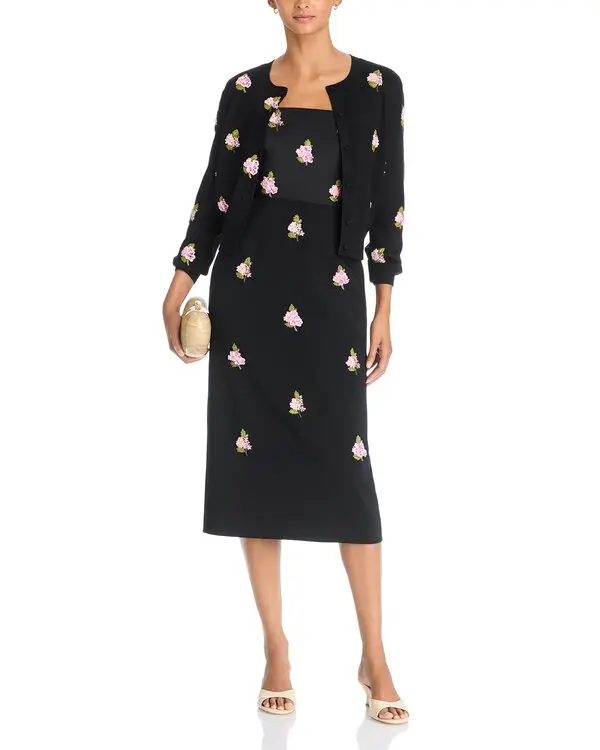 Carolina Herrera Silk & Cotton Embellished Cardigan