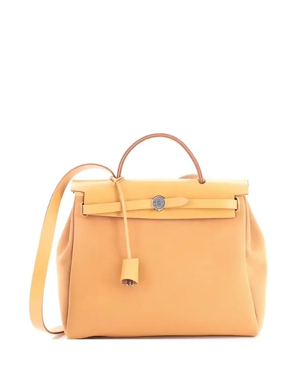 Hermès Herbag 31 Zip Verso Canvas & Leather Shoulder Bag