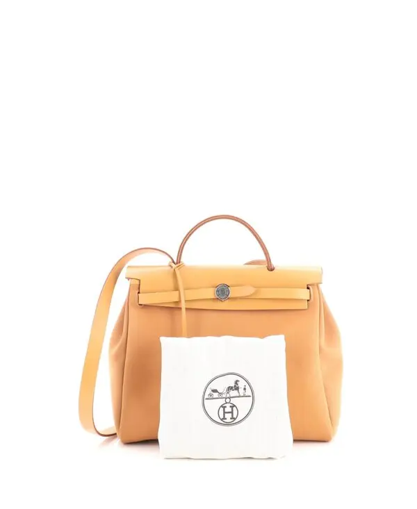 Hermès Herbag 31 Zip Verso Canvas & Leather Shoulder Bag