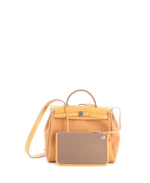 Hermès Herbag 31 Zip Verso Canvas & Leather Shoulder Bag