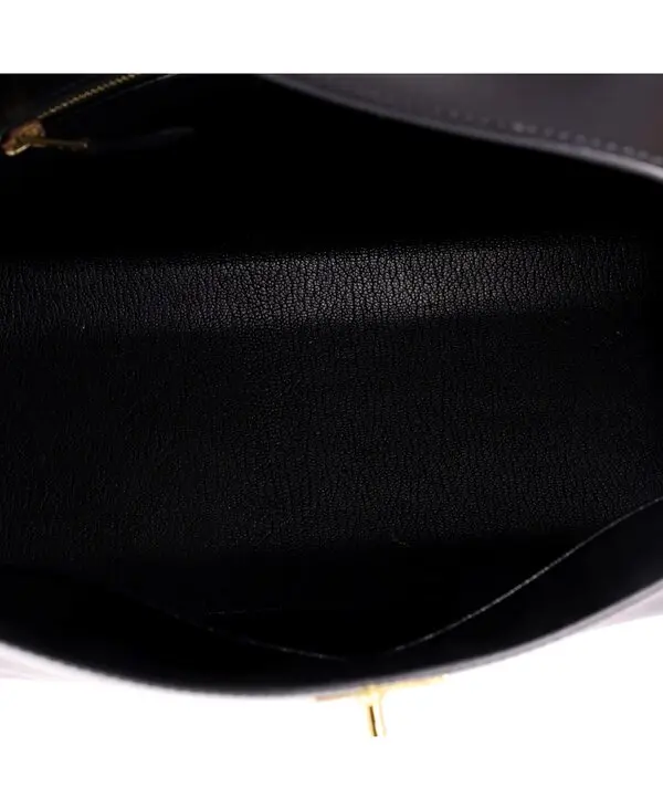 Hermès Kelly 32 Box Calf & Gold Tone Hardware Handbag