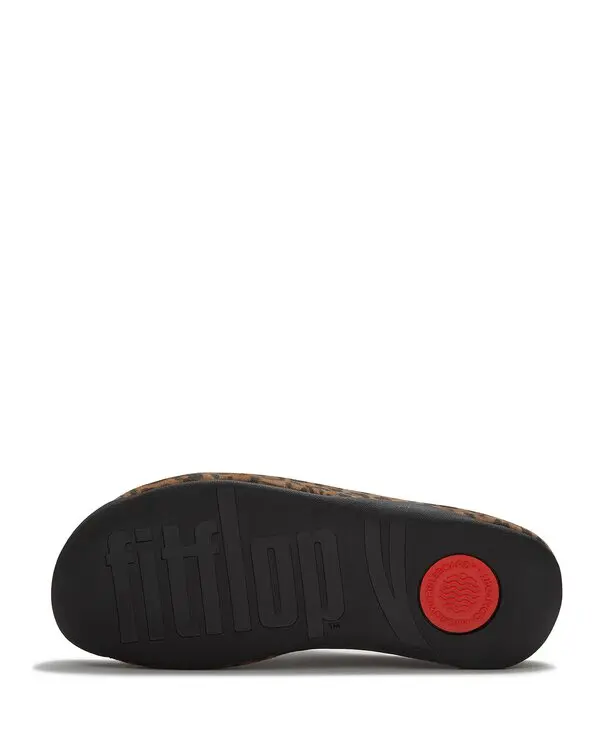 Fitflop Shuv Suede Leopard Print Clogs