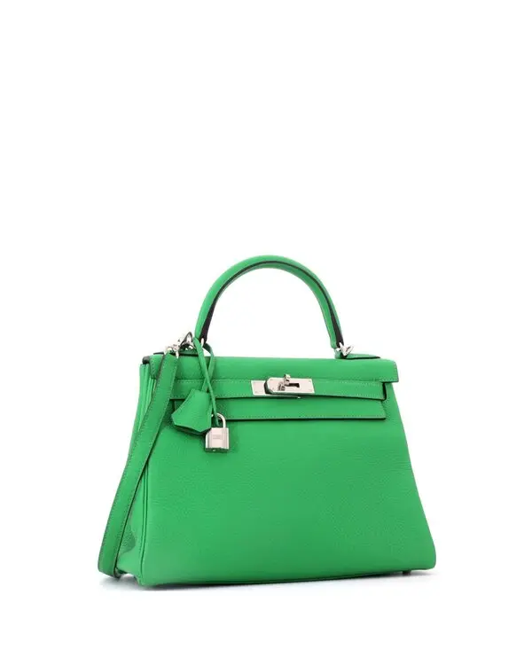 Hermès Kelly 28 Leather Palladium Satchel