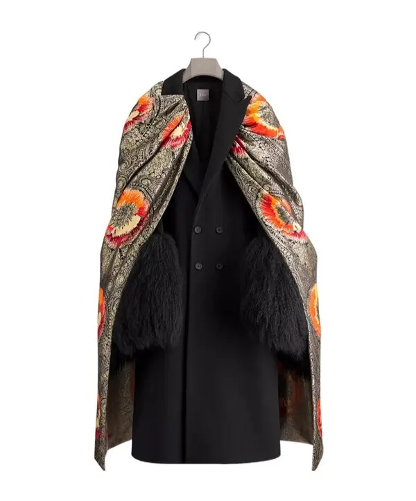 Dior Byzance Cape Coat - Black