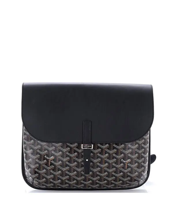 Goyard Coursier Messenger Bag Coated Canvas And Leather - Black