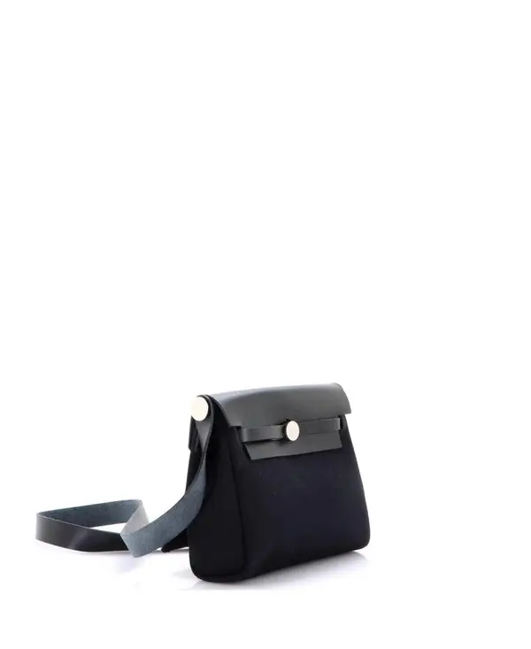 Hermès Herbag Zip Canvas & Leather Shoulder Bag