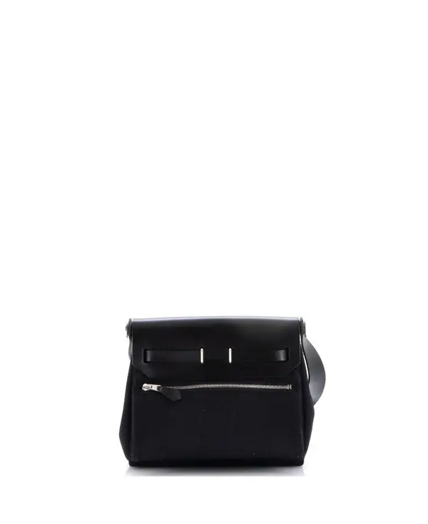 Hermès Herbag Zip Canvas & Leather Shoulder Bag