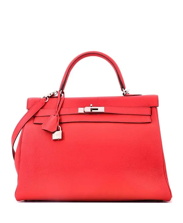 Hermès Kelly 35 Togo Leather Palladium Hardware Handbag