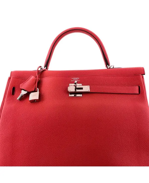 Hermès Kelly 35 Togo Leather Palladium Hardware Handbag