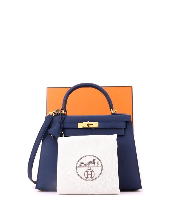 Hermès Kelly 28 Epsom Leather Satchel With Gold Tone Hardware