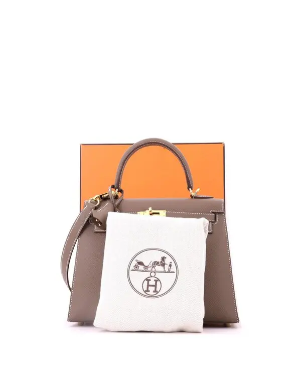 Hermès Kelly 25 Leather Top Handle Bag