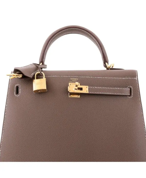Hermès Kelly 25 Leather Top Handle Bag
