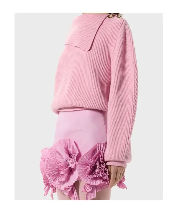 Blumarine Wool Jumper With Sailor Collar And Buttons