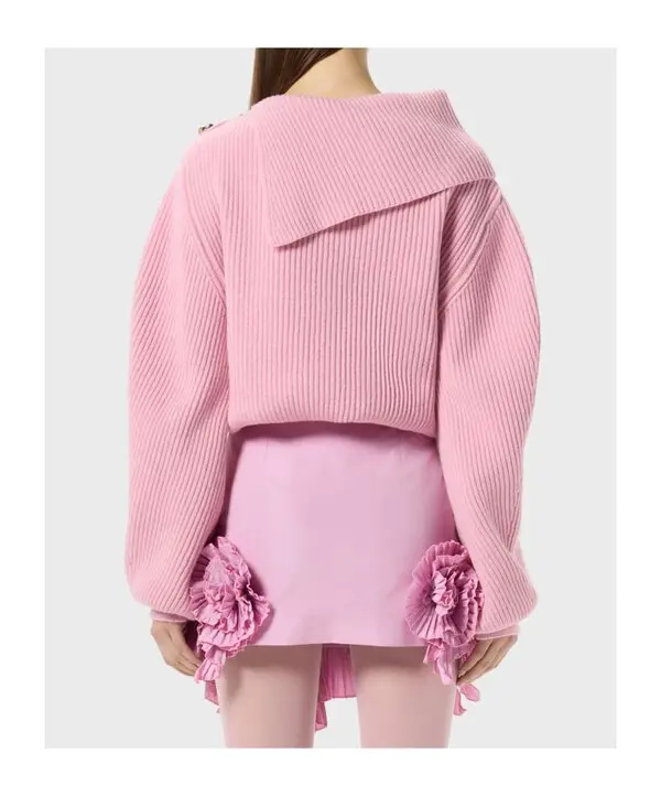 Blumarine Wool Jumper With Sailor Collar And Buttons