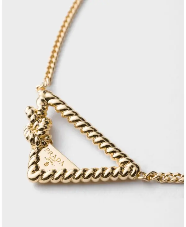Prada Metal Necklace - Gold