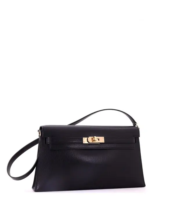Hermès Kelly Elan Chevre Leather Shoulder Bag
