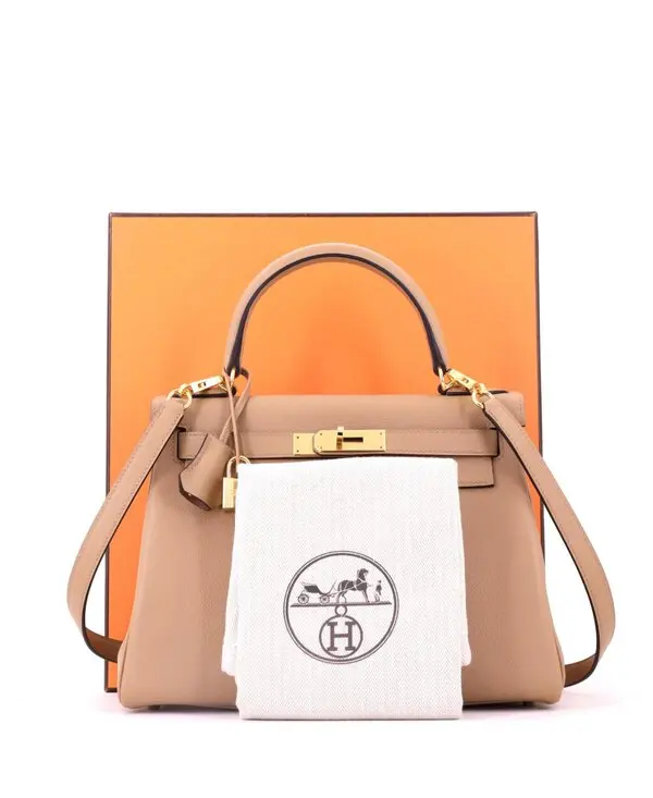 Hermès Kelly 28 Leather Satchel