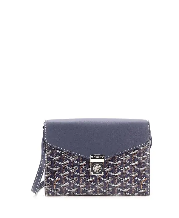Goyard Chypre Wallet On Strap Coated Canvas With Leather