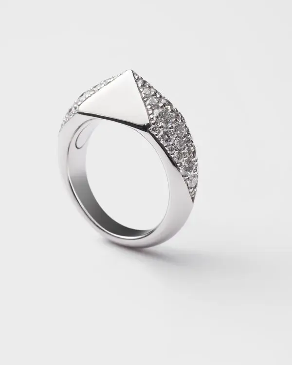 Prada Eternal Gold Ring In White Gold With Diamonds