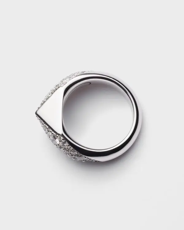 Prada Eternal Gold Ring In White Gold With Diamonds