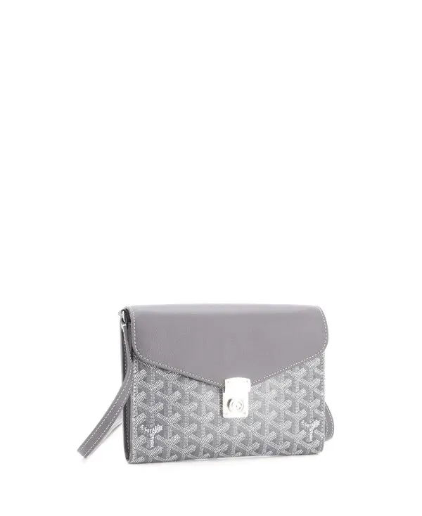 Goyard Chypre Wallet On Strap Coated Canvas With Leather