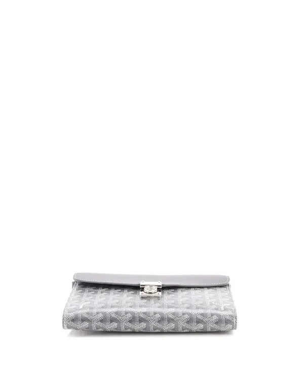 Goyard Chypre Wallet On Strap Coated Canvas With Leather