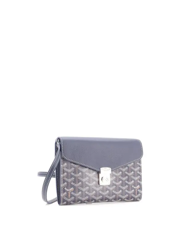 Goyard Chypre Wallet On Strap Coated Canvas With Leather