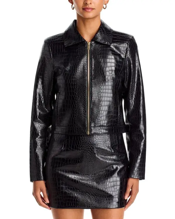 Generation Love Lola Faux Leather Zip Front Jacket
