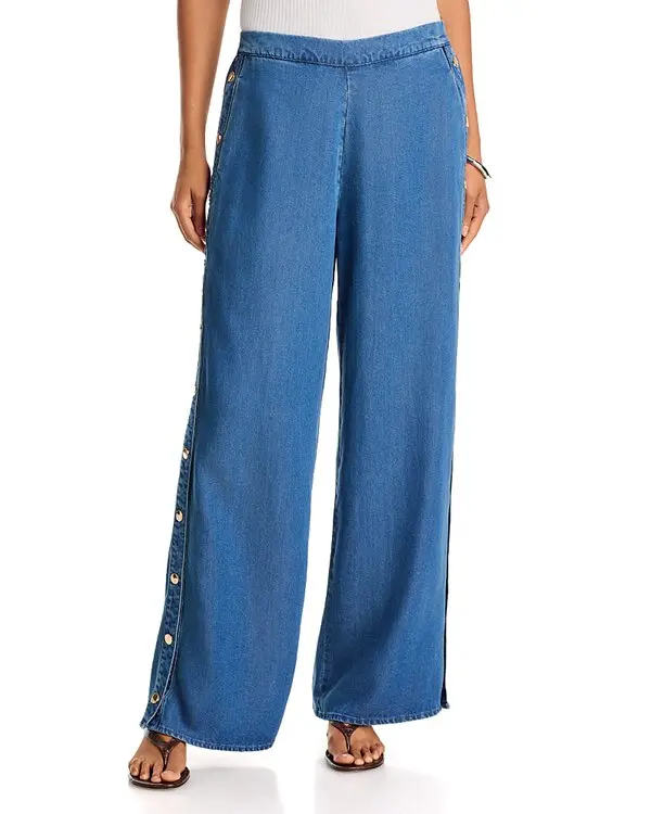 Generation Love Josalyn Denim Snap Pants - Washed Med Blue