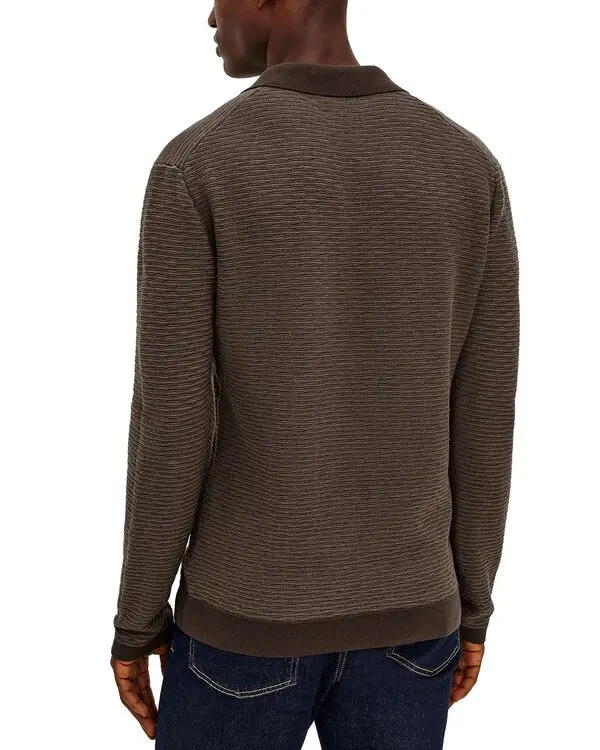 Rails Fulton Cotton Long Sleeve Sweater Polo - Cedar