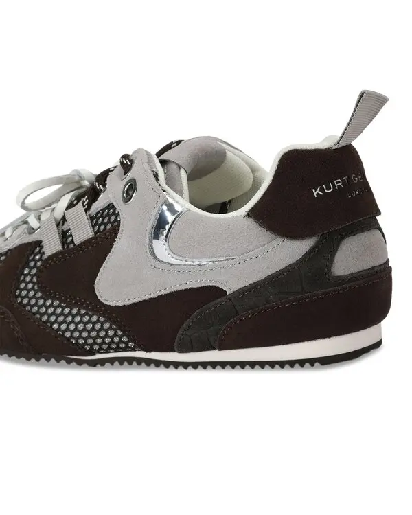 Kurt Geiger K Slim Runner Suede Sneakers - Open Brown