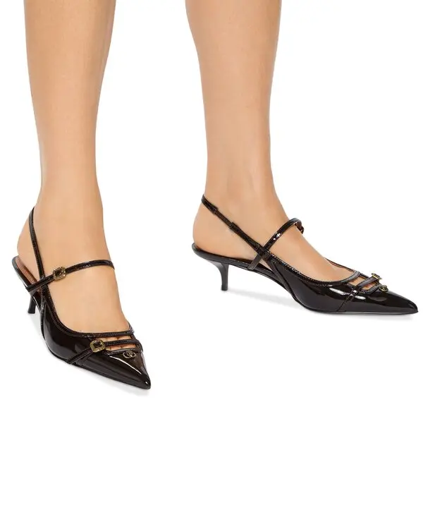 Kurt Geiger Rebecca Leather Slingback Pumps