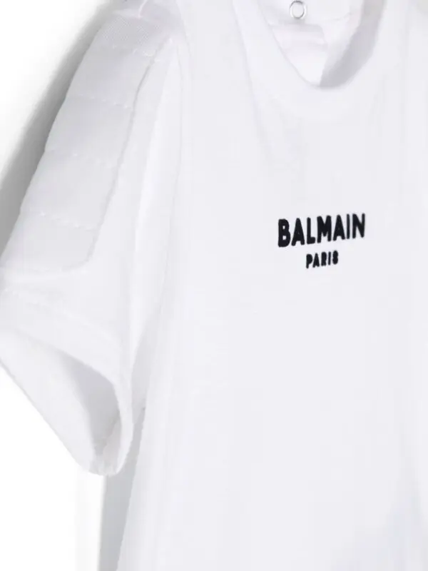 Balmain Flocked-logo Cotton T-shirt