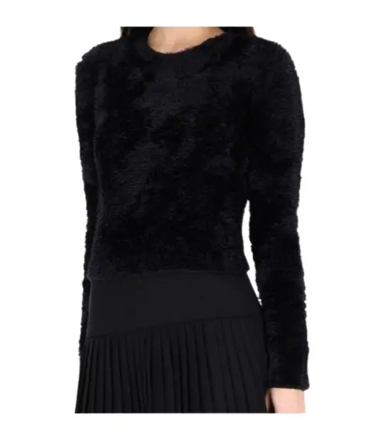 MARINE SERRE Wild Fluffy Knit Fitted Crewneck Jumper