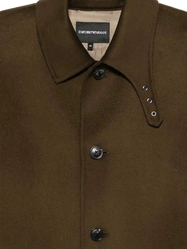 Emporio Armani Button-up Collared Single Breasted Coat