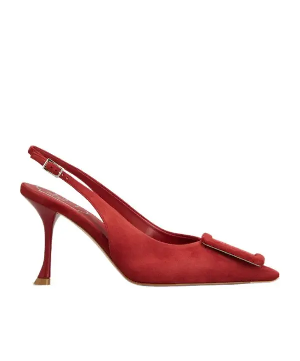 ROGER VIVIER Viv In The City Slingback Pumps - Red