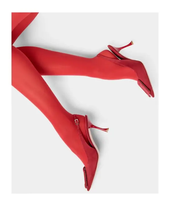 ROGER VIVIER Viv In The City Slingback Pumps - Red