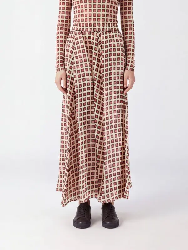 Aspesi Geometric Pleated Skirt