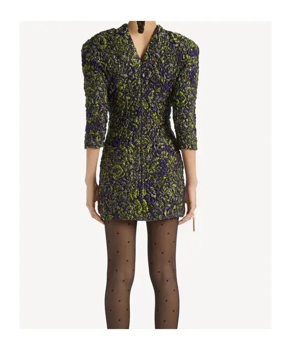 Balmain Cloqué Jacquard Dress