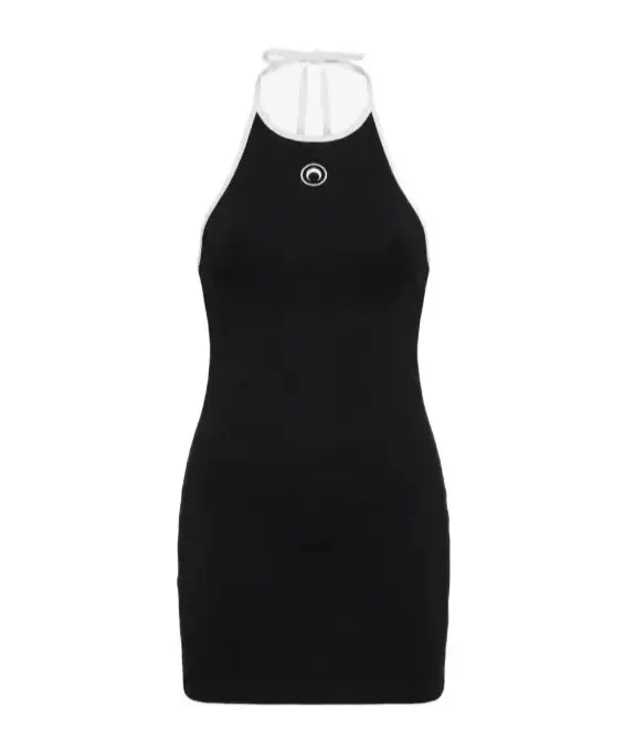 MARINE SERRE Halterneck Mini Dress