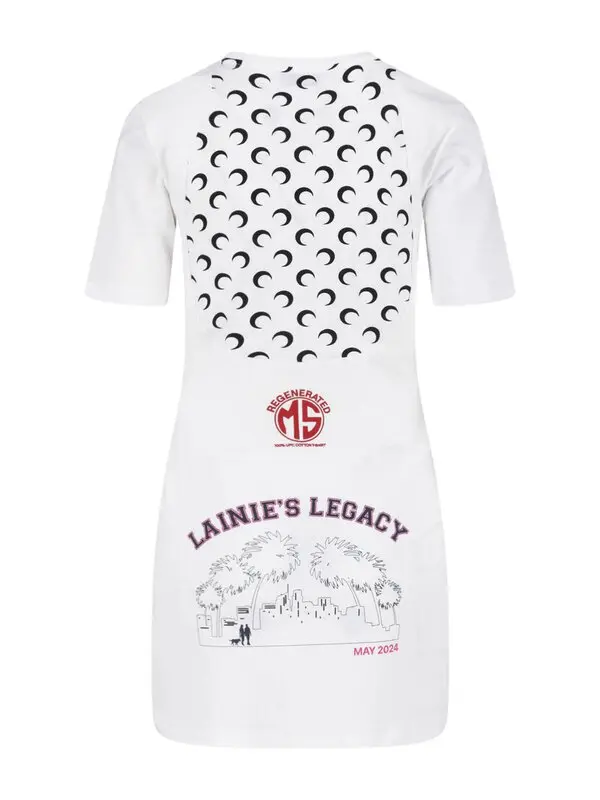 MARINE SERRE Graphicprint Tshirt Mini Dress