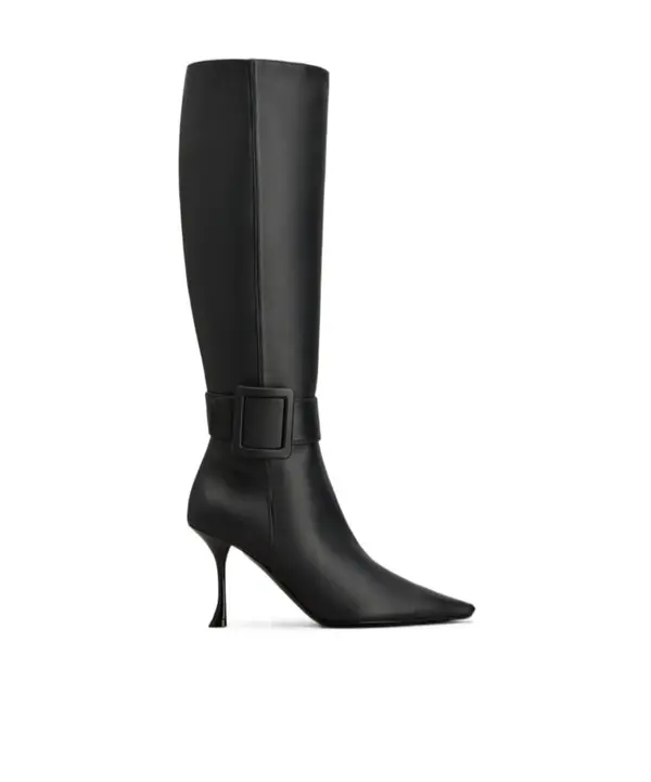ROGER VIVIER Viv' In The City Boots In Leather - Black