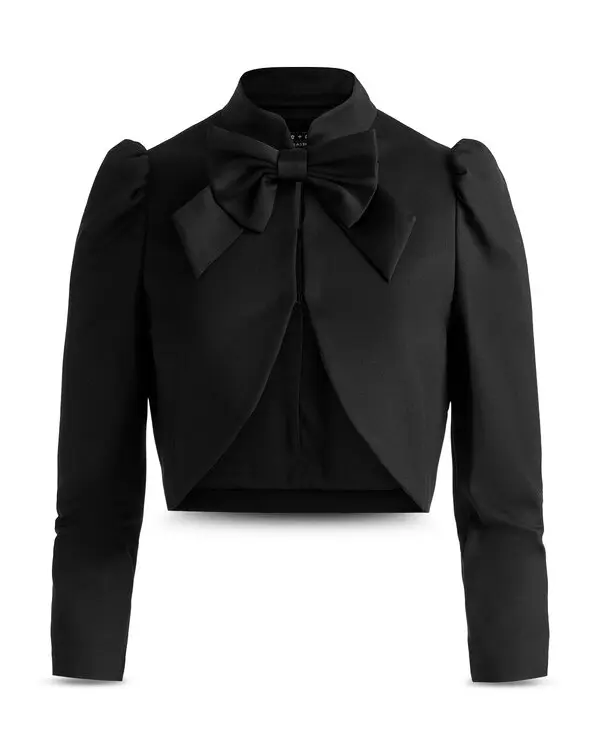 Alice + Olivia Ilaria Cropped Bow Jacket