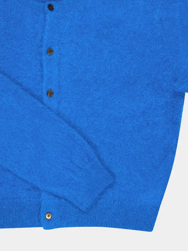 Auralee Garment-dyed Cardigan - Blue