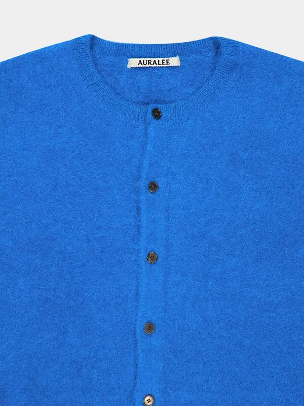 Auralee Garment-dyed Cardigan - Blue